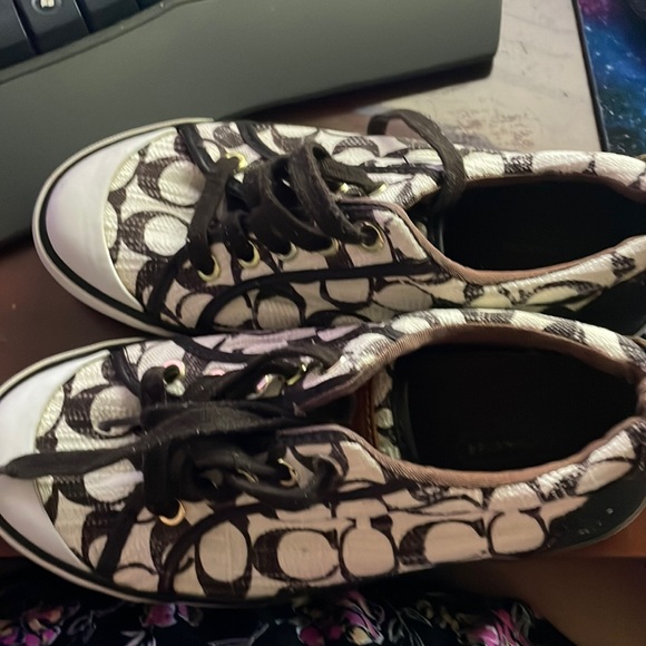 Coach | Shoes | Coach Label Tennis Shoes | Poshmark